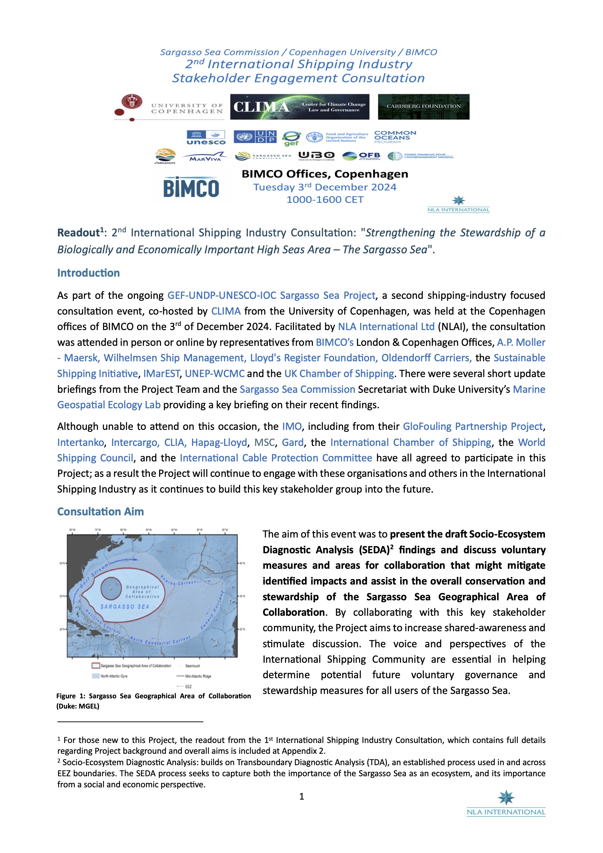 GEF-UNDP-IOC-SSC project: - Sargasso Sea Commission